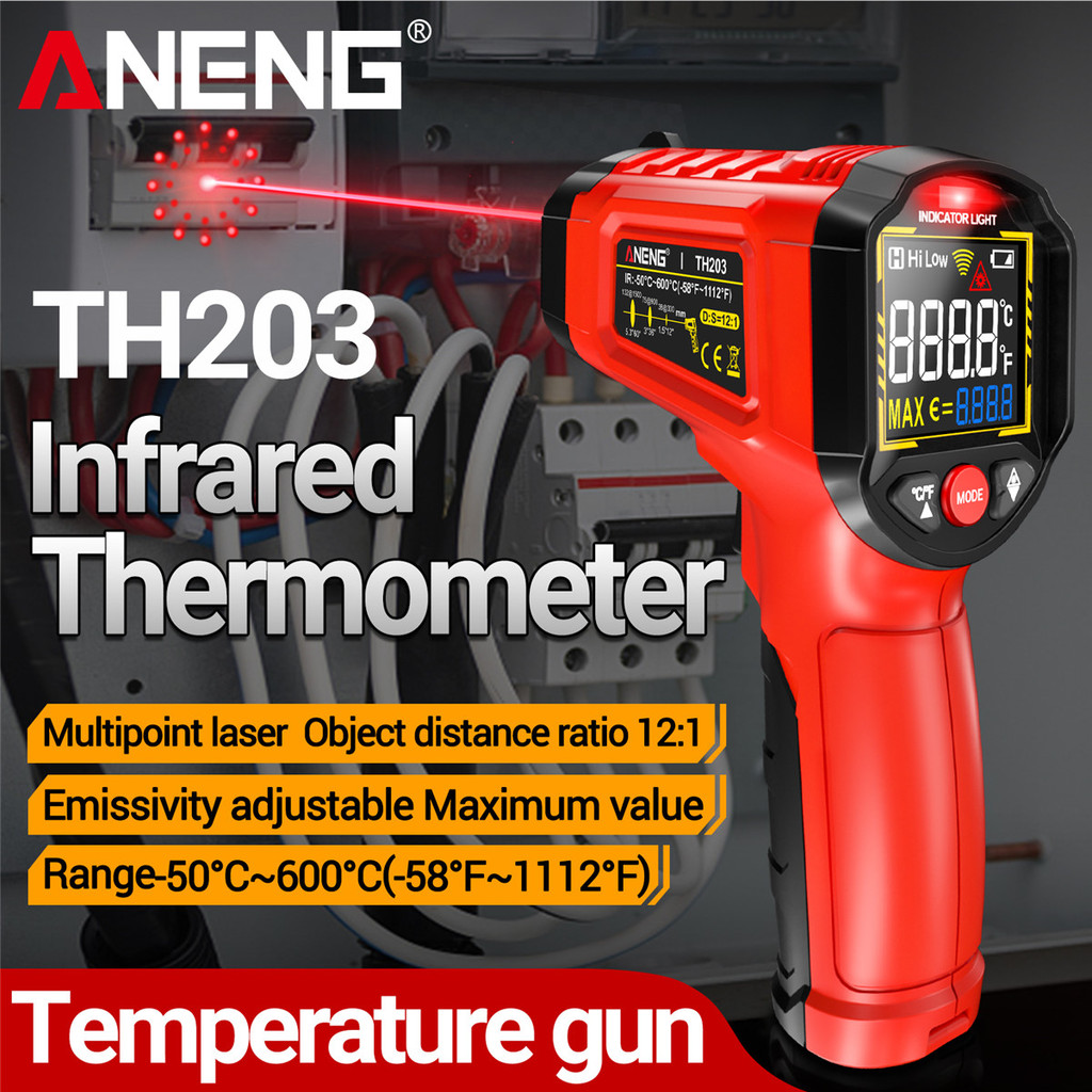 Jual Digital Infrared Thermometer ANENG Non-contact -50~600 Temperature ...