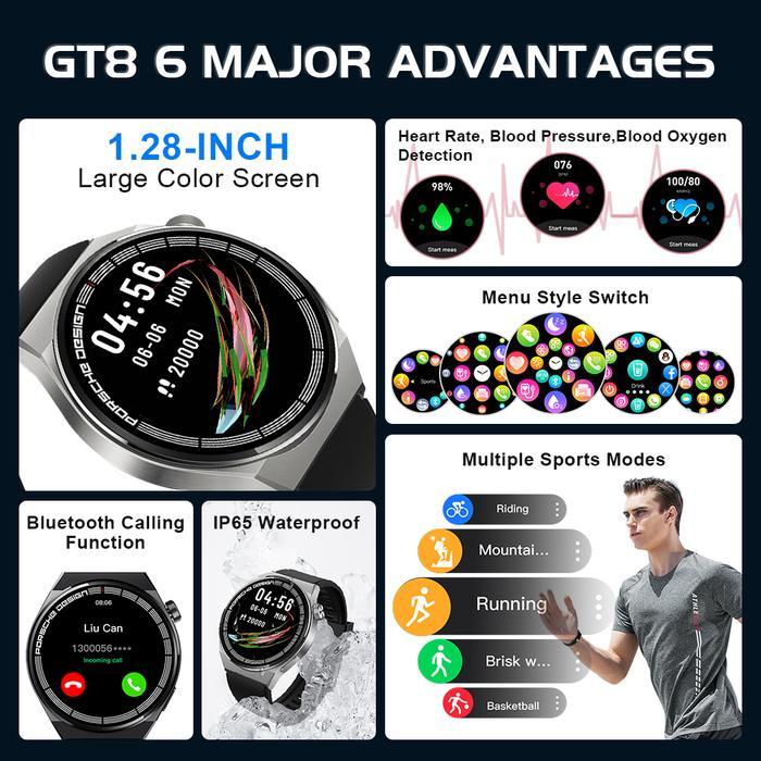 Jual Biden Smart Watch Gt8 Hot Sale New Wireless Charger Full Touch ...