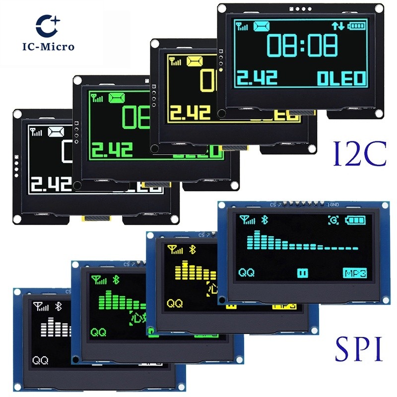 Jual 2.4" 2.42 Inch 128X64 Oled Lcd Display Module Ssd1309 12864 7 Pin ...