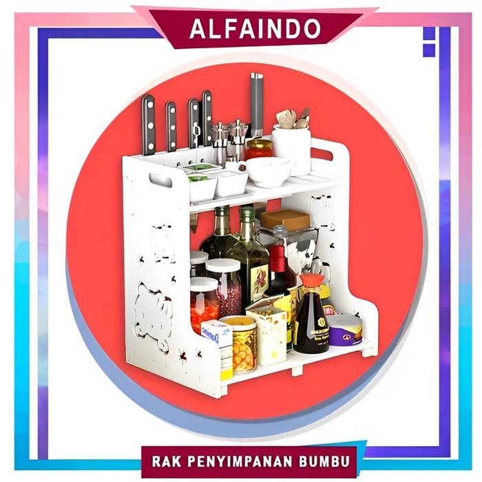 Jual Rak Bumbu Dapur 2 Susun Botol Toples Kayu WPC Serbaguna Kokoh Kayu ...