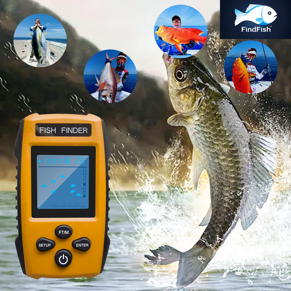 Jual FindFish smart water boat Fish Finders Depth Portable Handheld ...