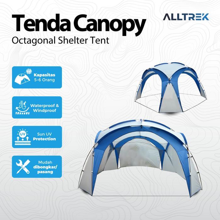 Jual BERKUALITAS! ALLTREK Tenda Canopy Pop Up Octagonal Shelter Tent ...