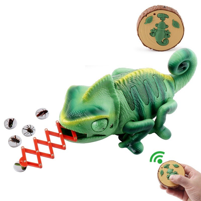 Jual Rc Animals Toys Chameleon Lizard Intelligent Dinosaur Toy Remote ...