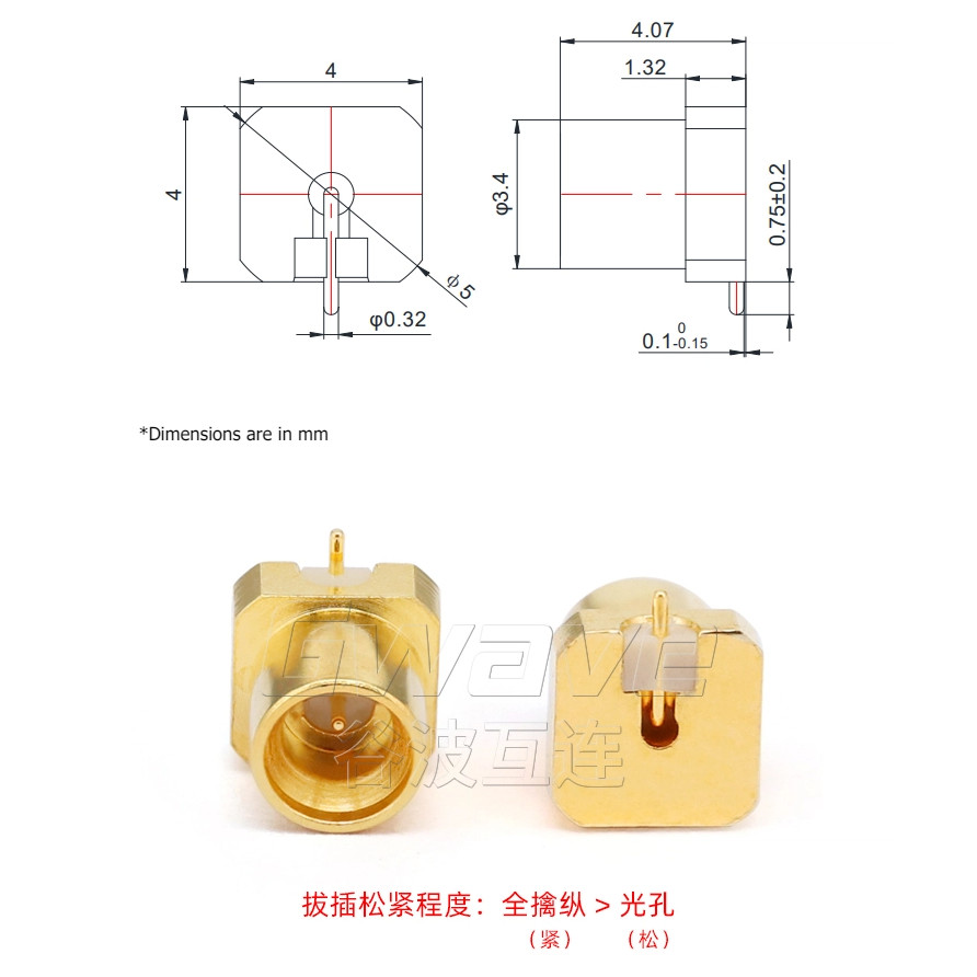 Jual Ssmp/Smpm Male Surface Mount Connector Dc-65Ghz Mini Smp Gppo-Jhd1 ...