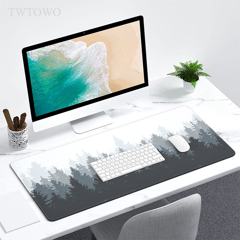 Jual Grey Forest Trees Mouse Pad Gaming XL Computer New Large Mousepad ...