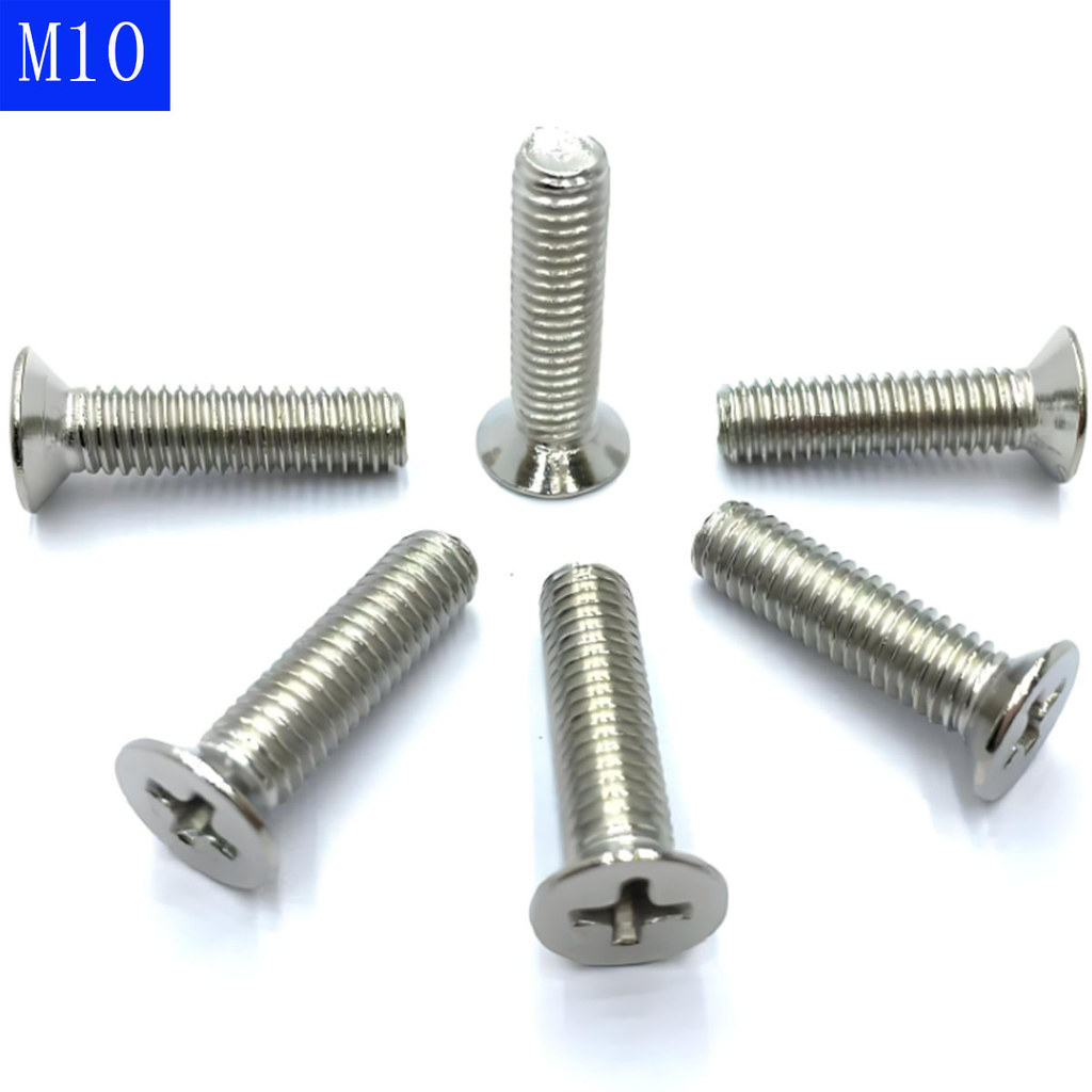 Jual M10 - 1.5 304 Stainless Steel Phillips FLAT HEAD Machine Screw DIN ...