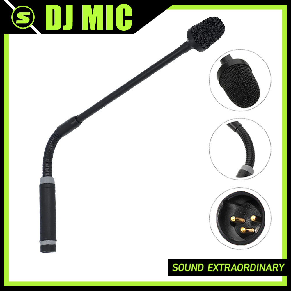 Jual Professional Dj Gooseneck Microphone Dynamic 3 Pin Xlr Metal For ...