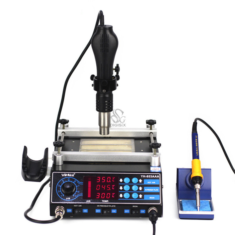 Jual PROMO 853AAA BGA Rework Machine with hot air gun, preheating ...