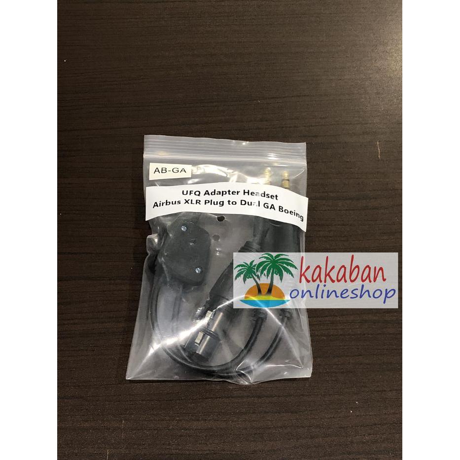 Jual UFQ Adapter Headset Airbus XLR To Dual GA Boeing Plug | Shopee ...
