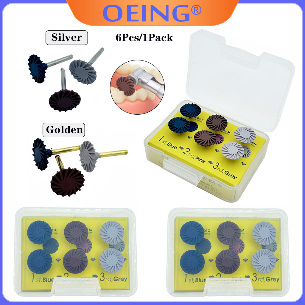 Jual 6Pcs/1Pack Dental Composite Resin Polishing RA Wheel Spiral Flex ...