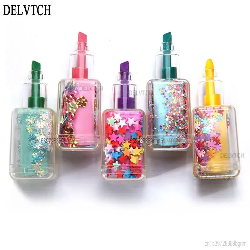 Jual 5Pcs Set Mini Sequin Nail Polish Bottle Highlighter Cute Kawaii ...