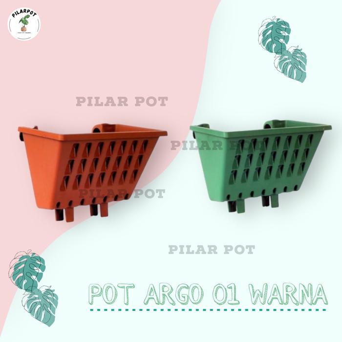 Jual New pot tempel atau argo warna HIJAU&COKELAT(merah bata) | Shopee ...