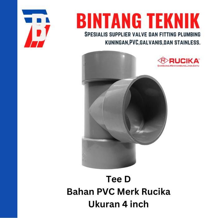 Jual mnjv- Tee 4" Inch Pvc Rucika D (Tipis) | Shopee Indonesia