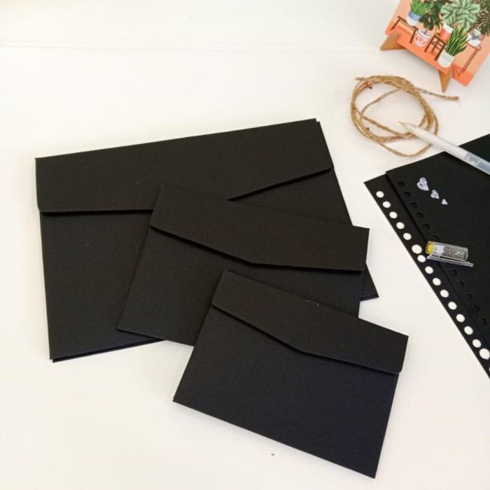 Jual 1zq0- Amplop Hitam/Amplop Black Papaer/Amplop Hitam Polos/A6/A5/B7 ...