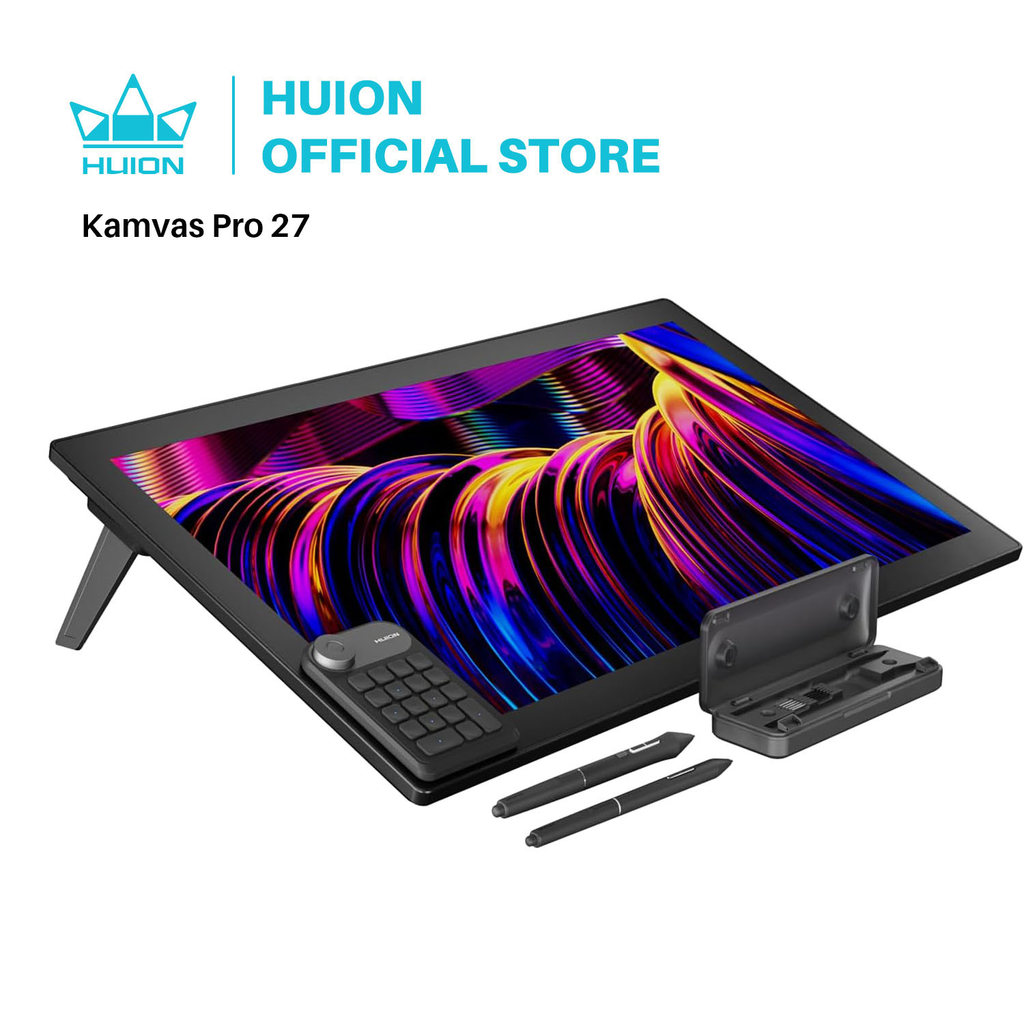 Jual Huion Kamvas Pro 27 4K Uhd Drawing Tablet With Screen, Pentech 4.0 ...