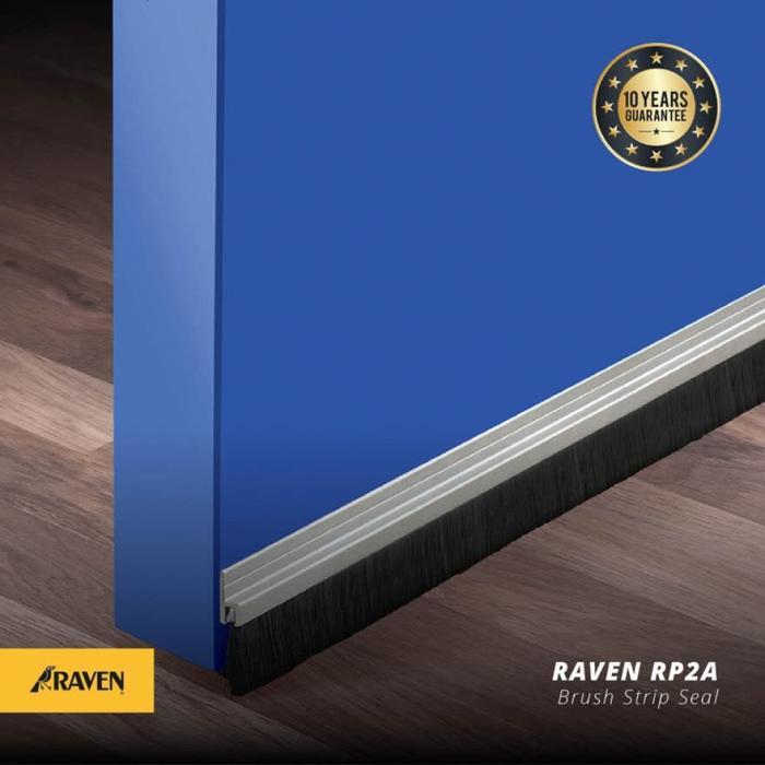 Jual RAVEN Door Bottom Brush Seal RP2A Silver 920mm Penutup Celah Bawah ...