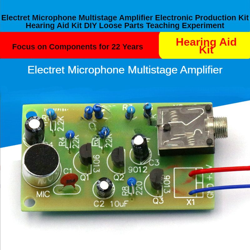 Jual Electret Microphone Multistage Amplifier Electronic Production Kit ...