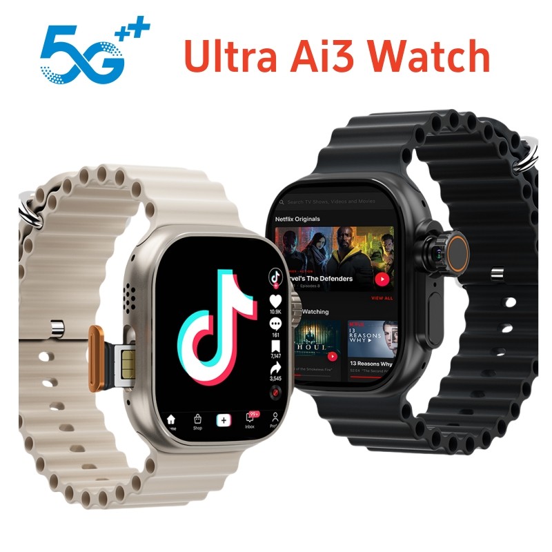 Jual Microwear Ultra Ai3 Smartwatch 4G Android Amoled Hd Camera Gps ...