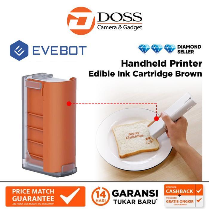 Jual Evebot Handheld Printer Coffee Edible Ink Cartridge Brown for ...
