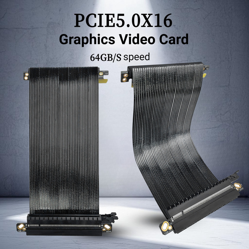 Jual Riser Double Reverse Pcie Riser Cable 5.0 X16 Pci Express Riser ...