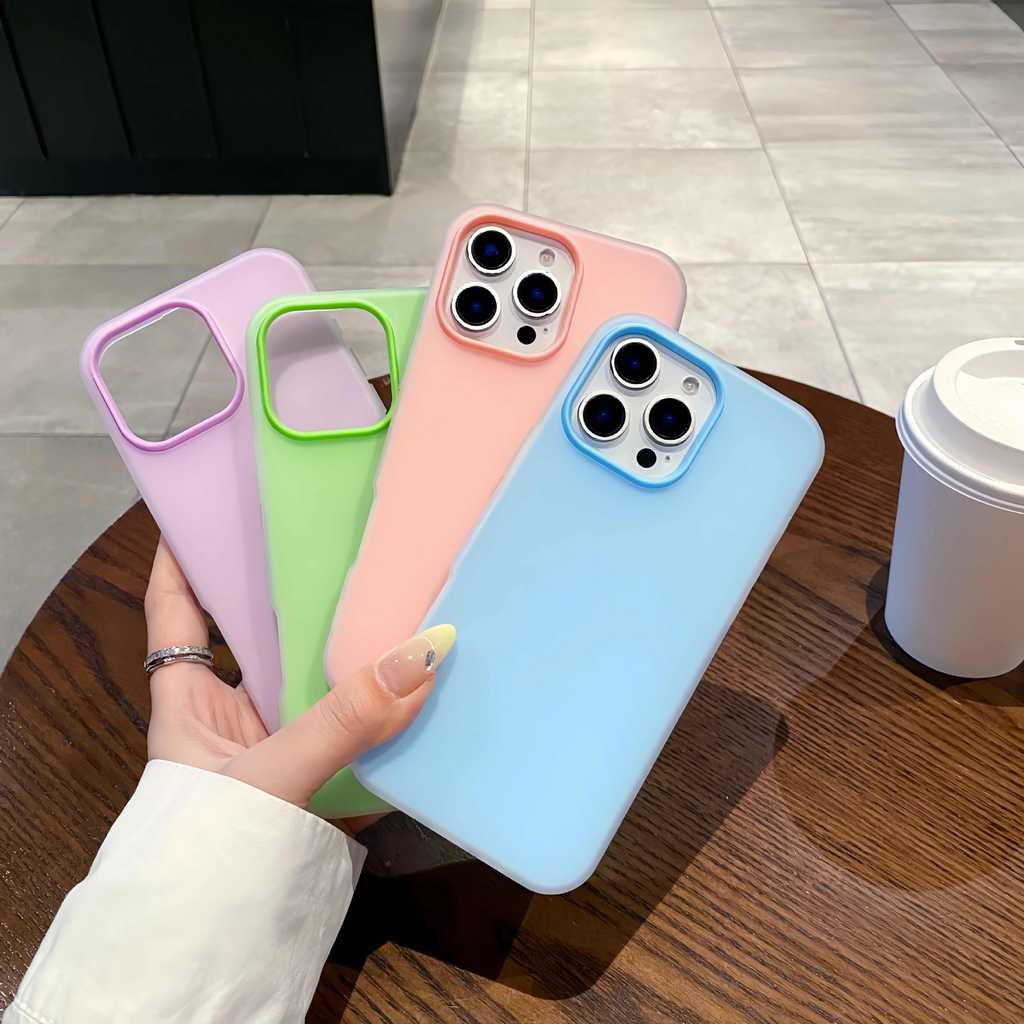 Jual Warna Solid Simple Terbaru Jeli Case Hp Oppo Reno 14F A6 Pro A3X ...