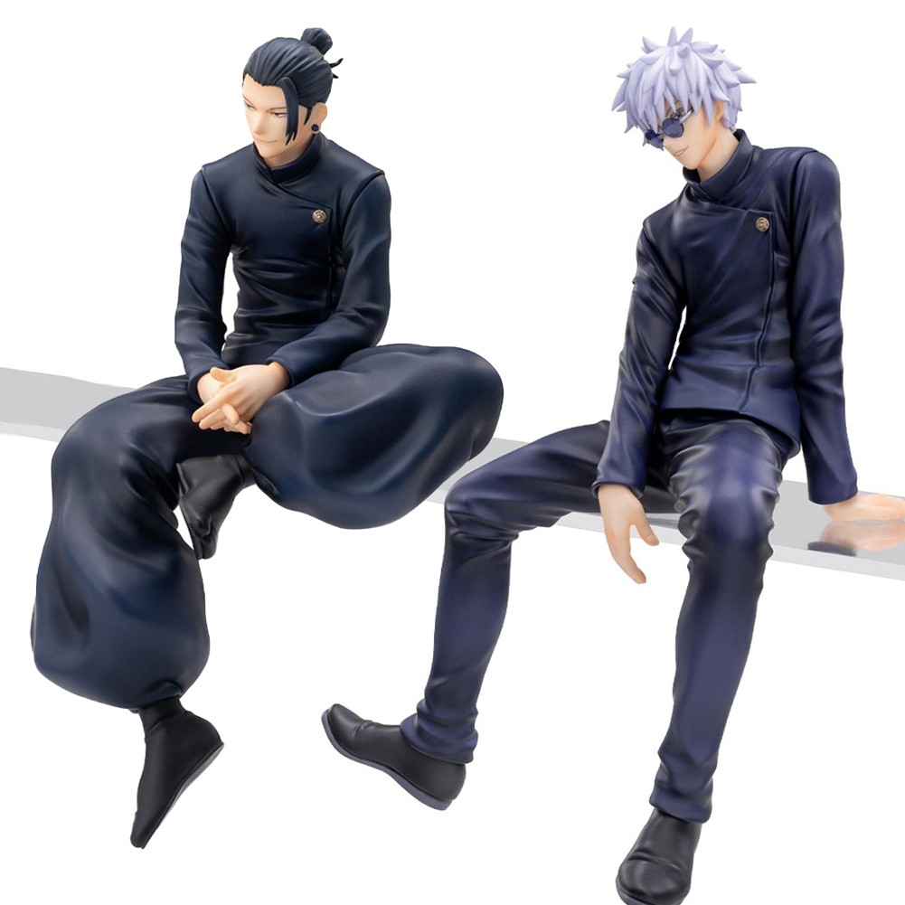 Jual 14cm JJK Anime Figure gojo Sitting Posture Action Figure Geto ...
