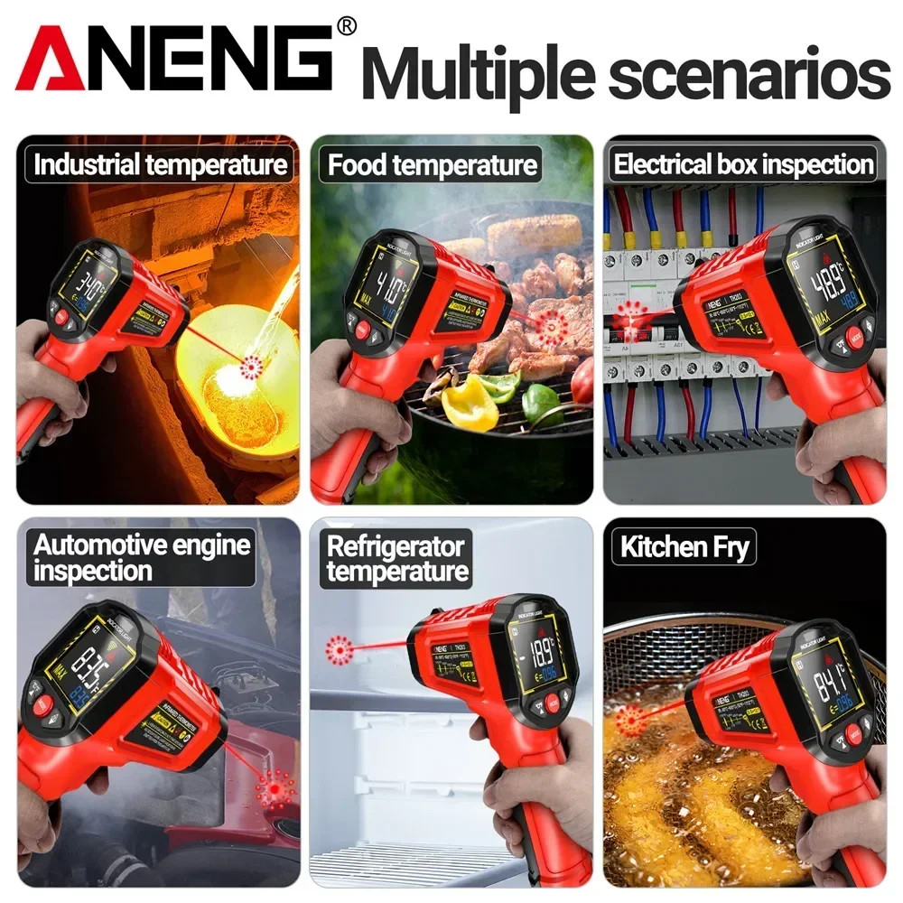 Jual Digital Infrared Thermometer ANENG Non-contact -50~600 Temperature ...