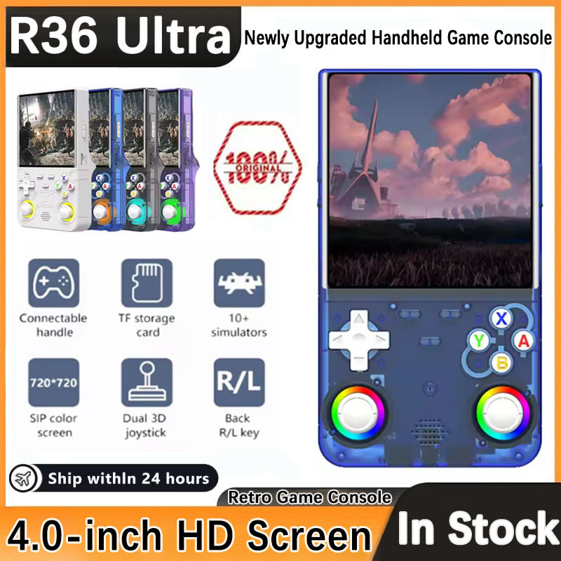 Jual New R36 ULTRA 4.0inch IPS Portable Retro Handheld Game Player Open ...
