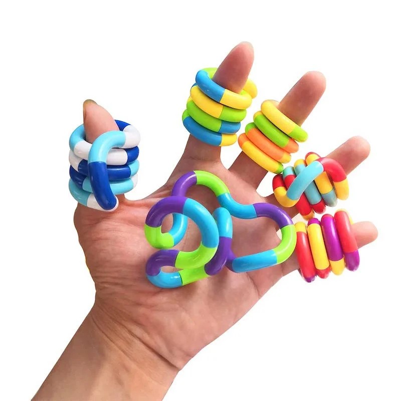 Jual 1Pcs Tangle Rope Twist Fidget Toy Rrainbow Circle Sensory Autism ...