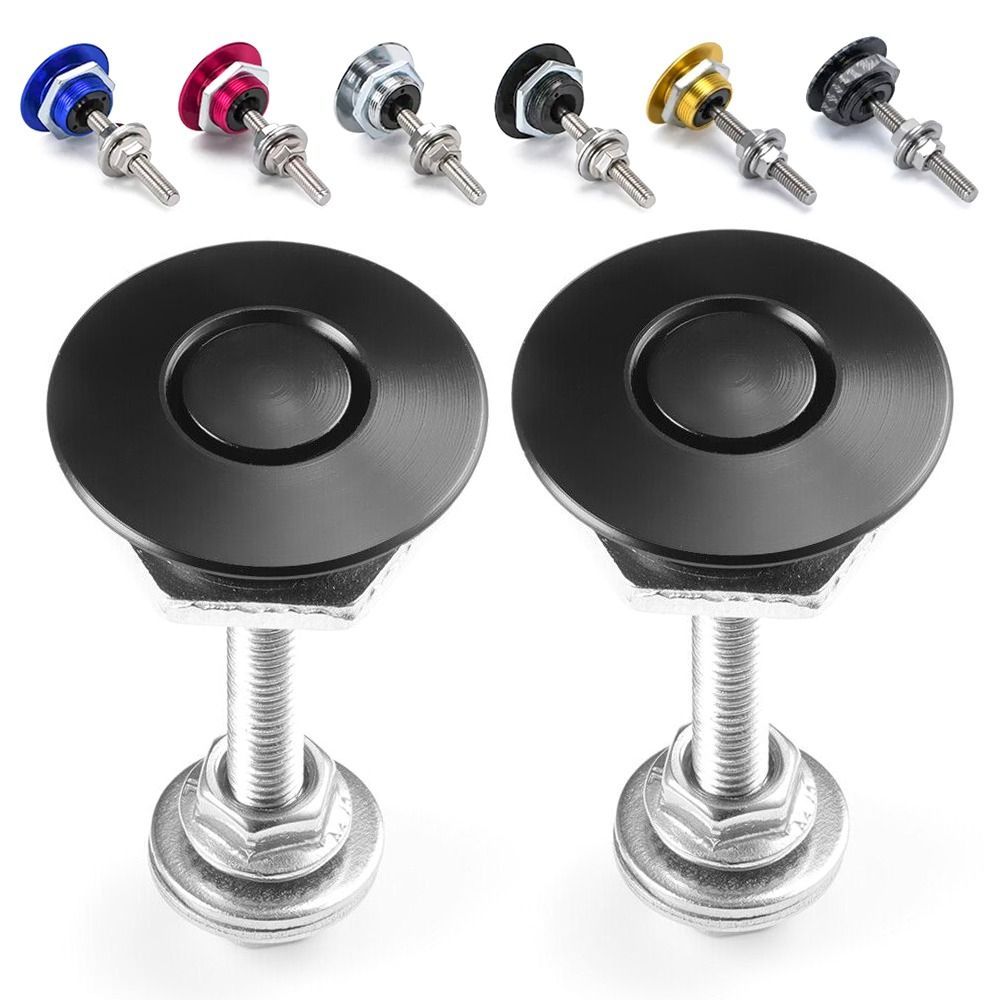 Jual Unrsal Car Front Bumper Hood Pin Aluminum Push Button Billet Quick ...
