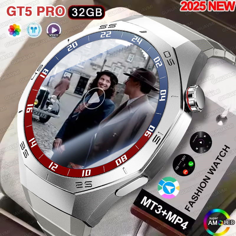 Jual 2025 Gt5 Pro Gps Google Map Video Smart Watch 32G Memory Mp3 Mp4 ...