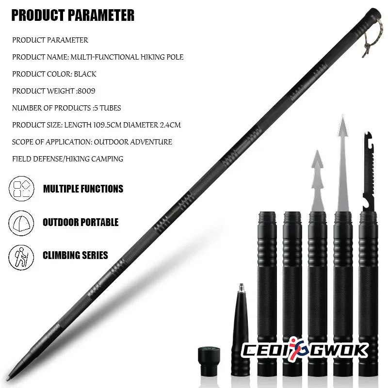 Jual Ceoi Gwok Walking Stick Heavy Duty Trekking Poles Made Aluminum ...