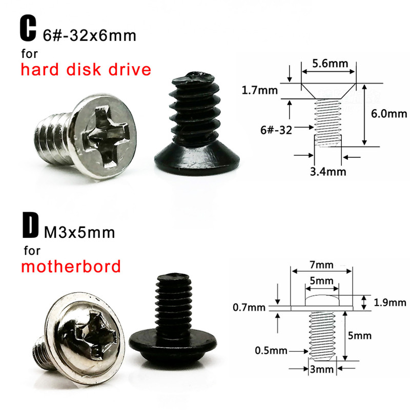 Jual 25pc Phillips Head Screw Bolt For Computer PC Case Hard Disk Drive ...