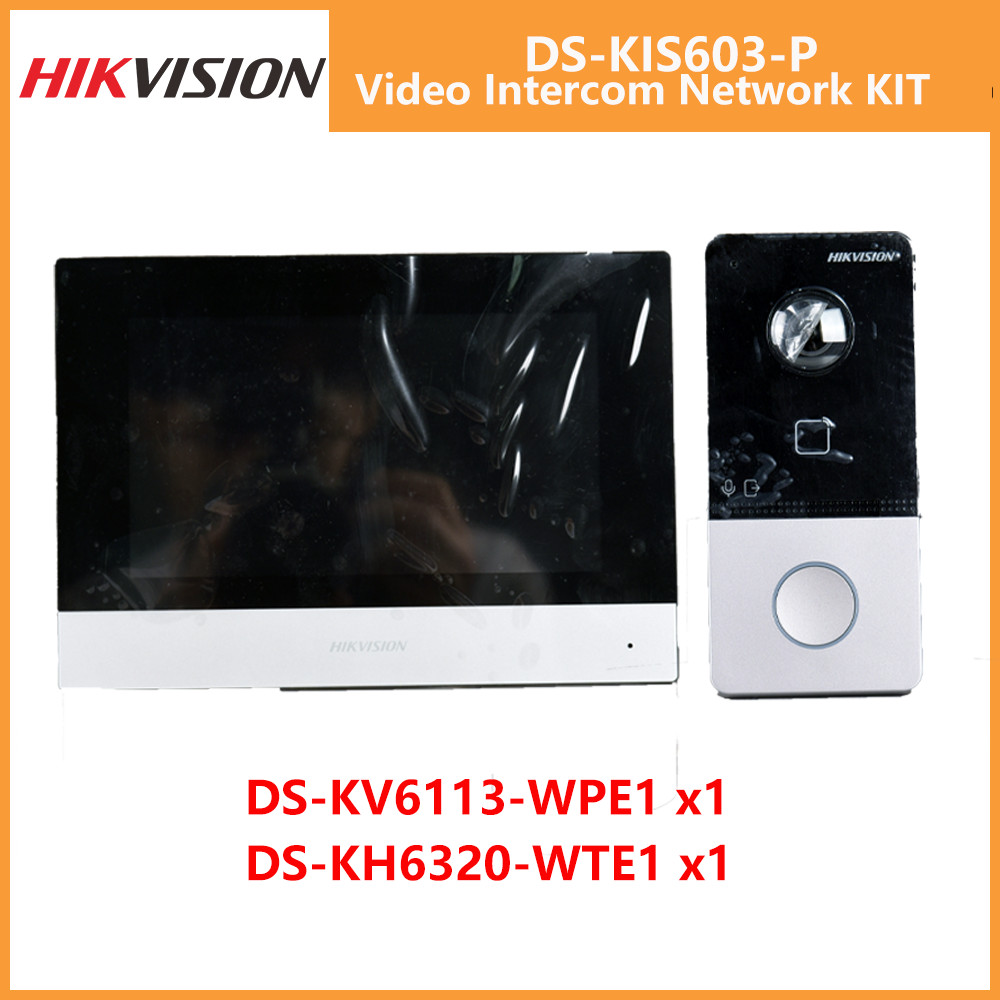 Jual Hikvision IP Video Intercom Kit DS-KIS603-P Original DS-KV6113 ...