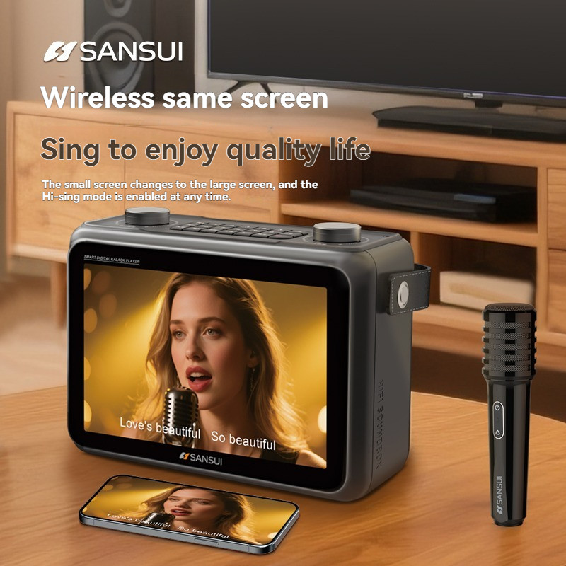 Jual SANSUI K115 Portable Speaker 60W Bluetooth Speaker Video Player 10 ...