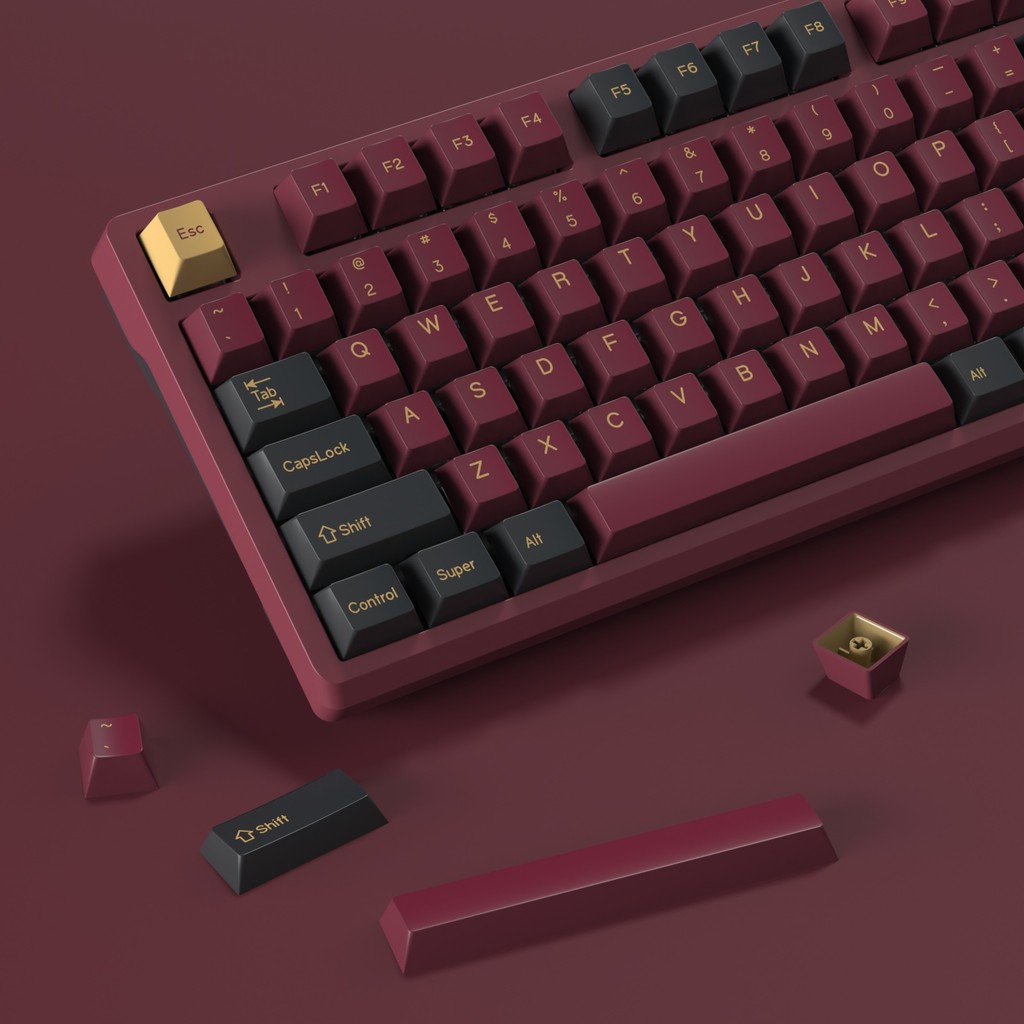 Jual KBDiy GMK Red Samurai Keycap Cherry Profile Double Shot PBT ISO ...