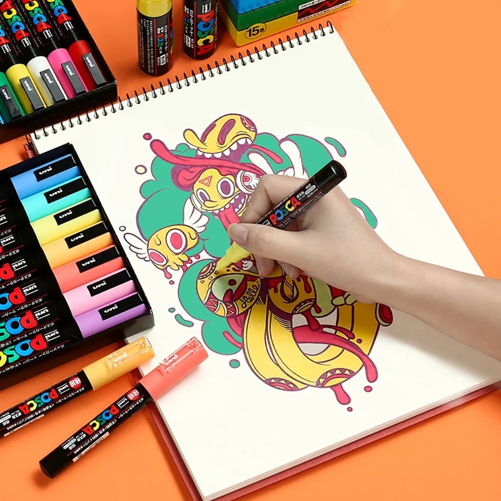 Jual UNI POSCA Markers Set Combination PC-1M PC-3M PC-5M Painting ...