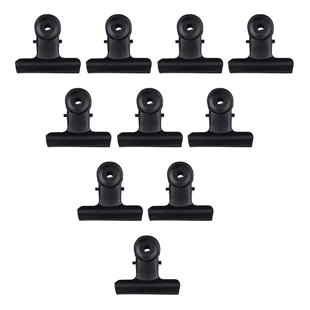 Jual 10Pcs Metal Round Grip Clips Bulldog Clip Ticket Paper Stationery ...