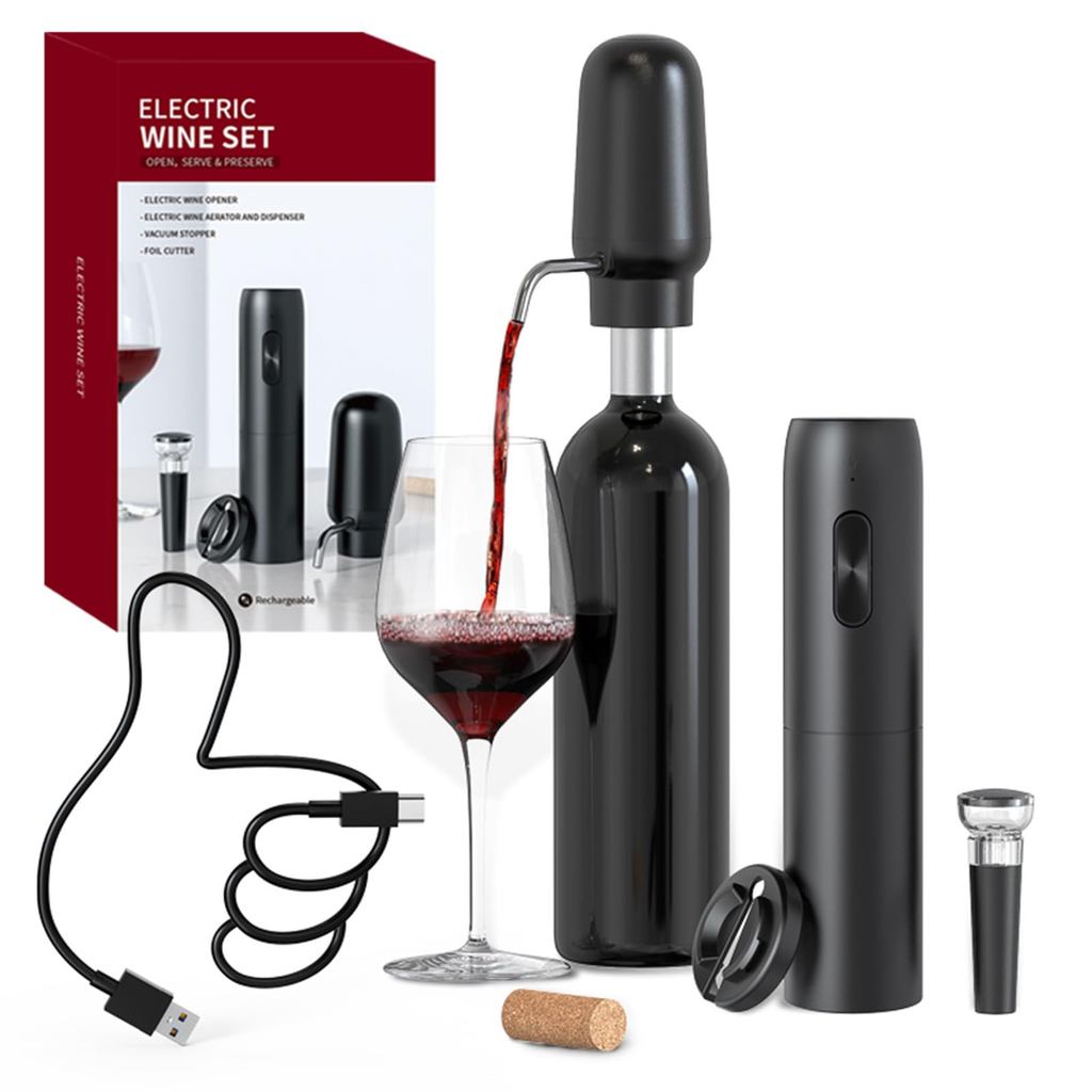 Jual Intelligent Electric Wine Aerator 4-In-1 Wine Set Operated ...