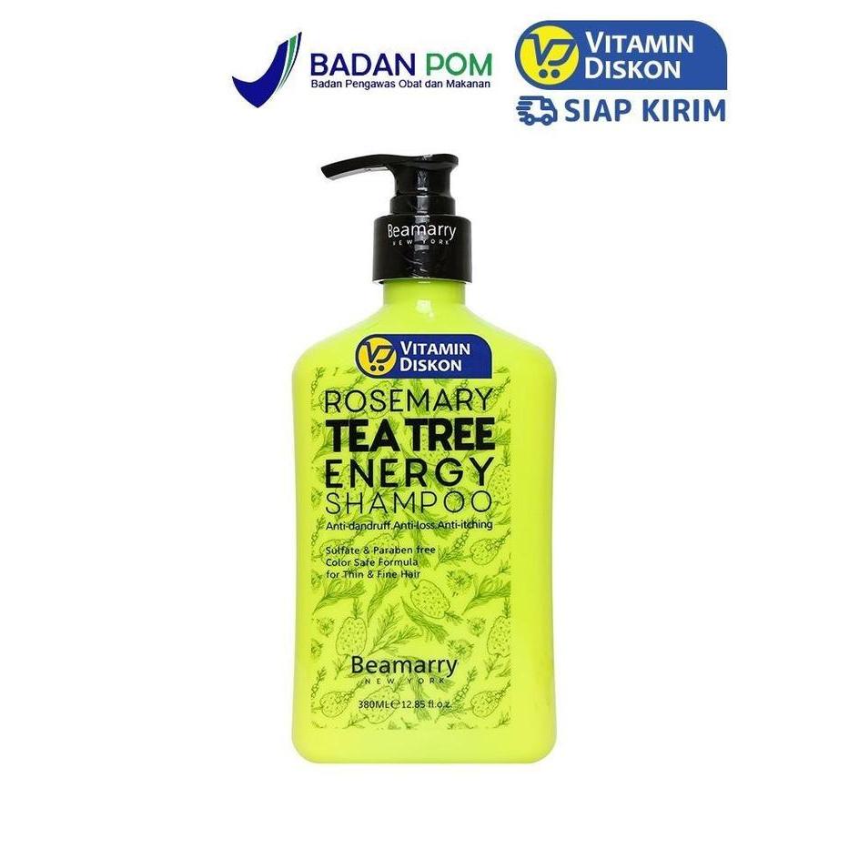 Jual Beamarry Newyork Shampoo Rosemary Keratin Tea-Tree 380Ml Haircare ...