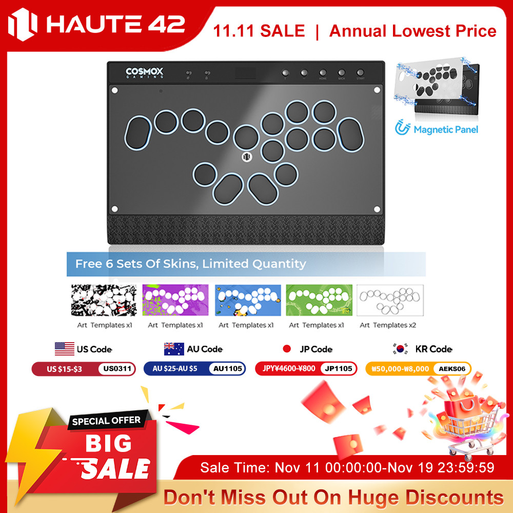 Jual Haute42 Magnetic Stickless Arcade Controller Keyboard C16-S Hitbox ...