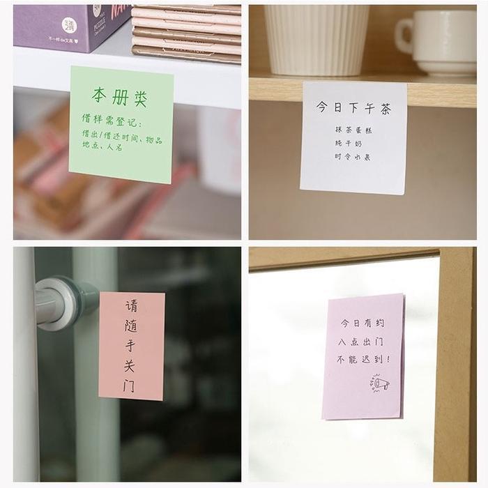Jual Sticky Note Polos 100 Lembar / Color Sticky Note Memo Label ...