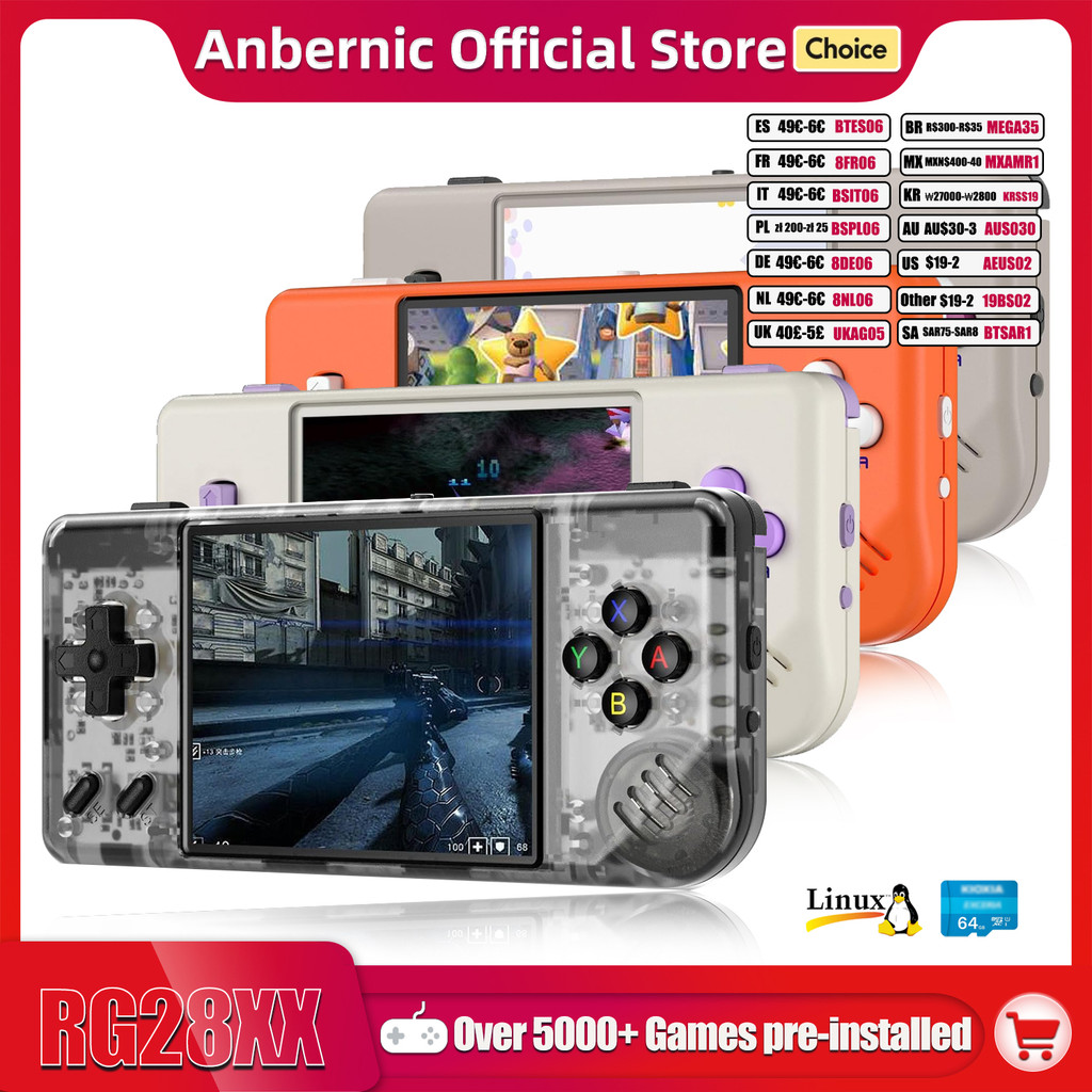 Jual ANBERNIC RG28XX Handheld Game Console 2.83-inch 640*480 IPS Screen ...