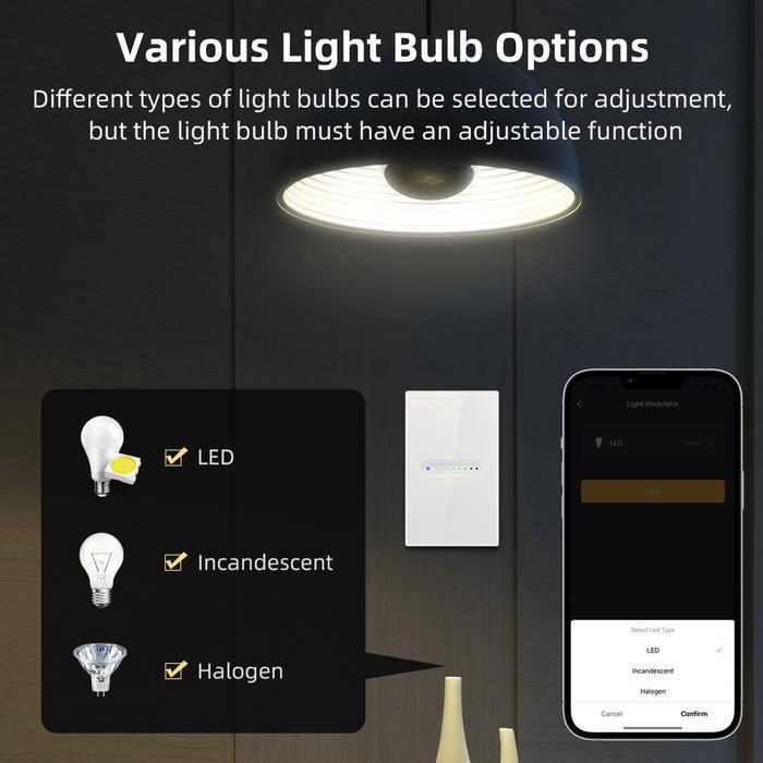 Jual Avatto Tuya Wifi Smart Dimmer Touch Light Switch 1/2 Gang Dimmable ...