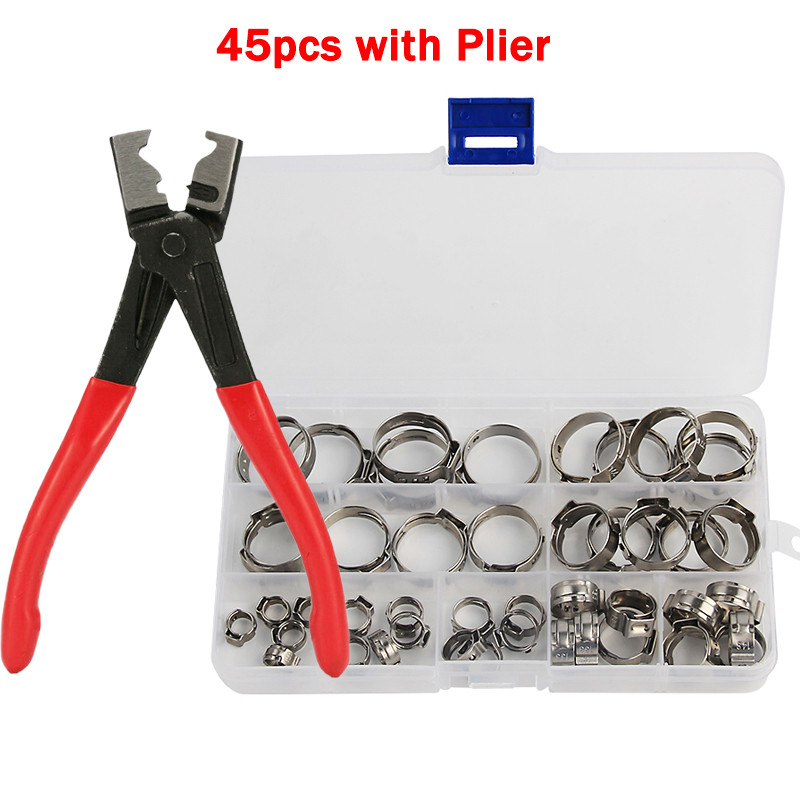Jual 45/80/100pcs Stepless Ear Clamp Pliers Stainless Steel Single Ear ...