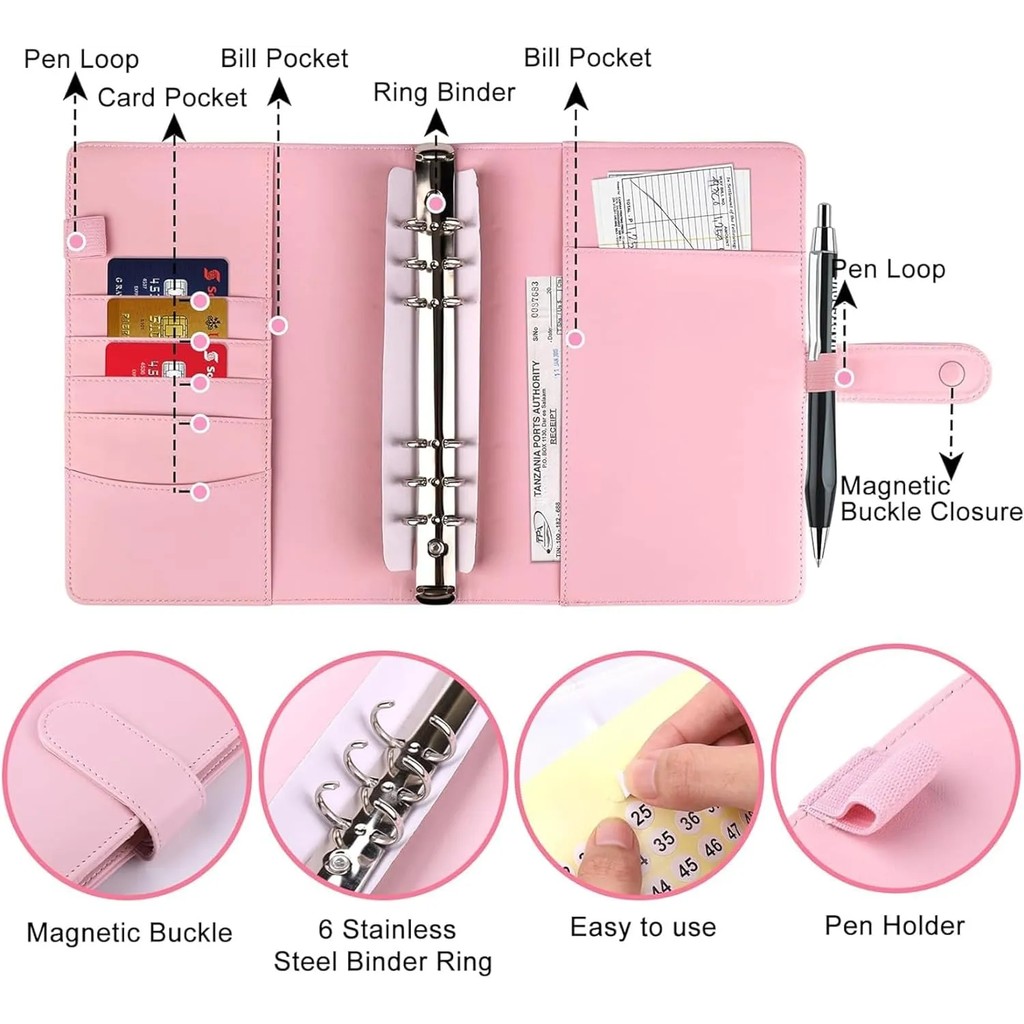 Jual 100 Envelope Challenge Binder Easy and Fun Way To Save $5,050 ...