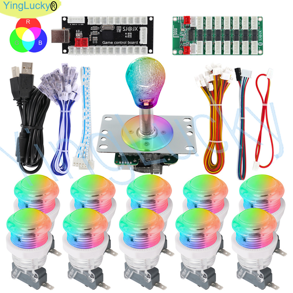 Jual NEW Arcade Game RGB LED Controller Button copy sanwa Joystick ...