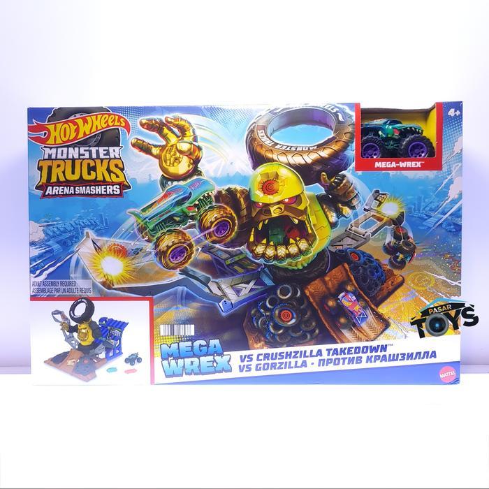 Jual Ready Hot Wheels Monster Trucks Arena Smashers Mega Wrex ...