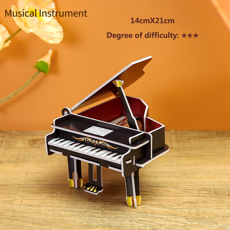 Jual Diy Musical Instrument Suit 3d Puzzle Musical Instrument Model ...