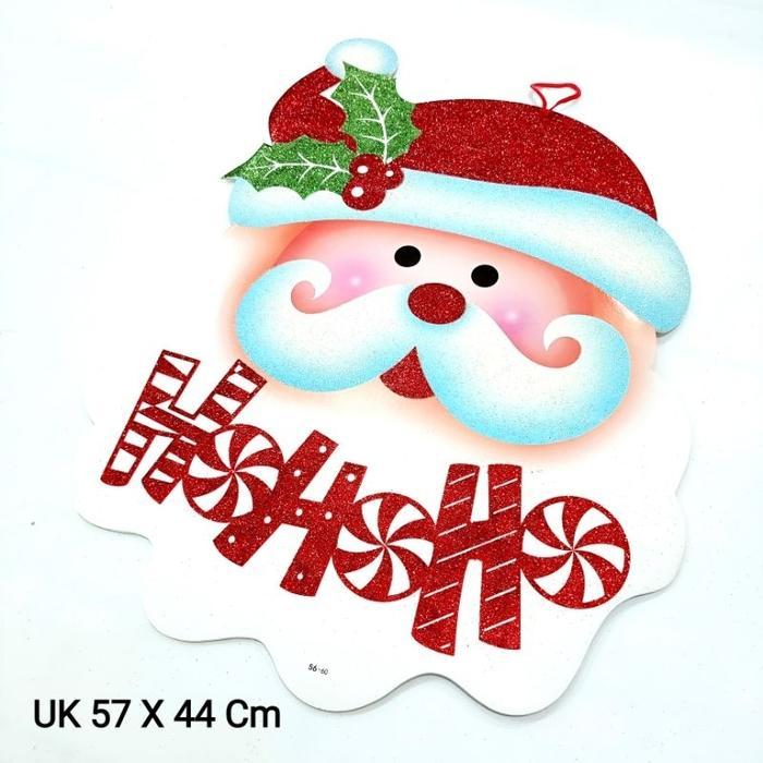 Jual Kepala Santa New Gambar Kertas Natal Dekorasi Gantungan Christmas ...